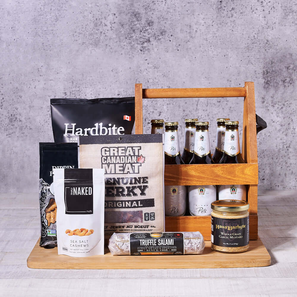 Deluxe Gourmet Snacks & Beer Gift Set - Beer gift baskets - Hops ...