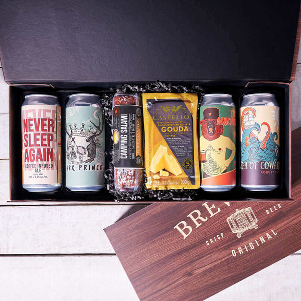 Simple Charcuterie & Craft Beer Box - Beer gift baskets - Hops ...